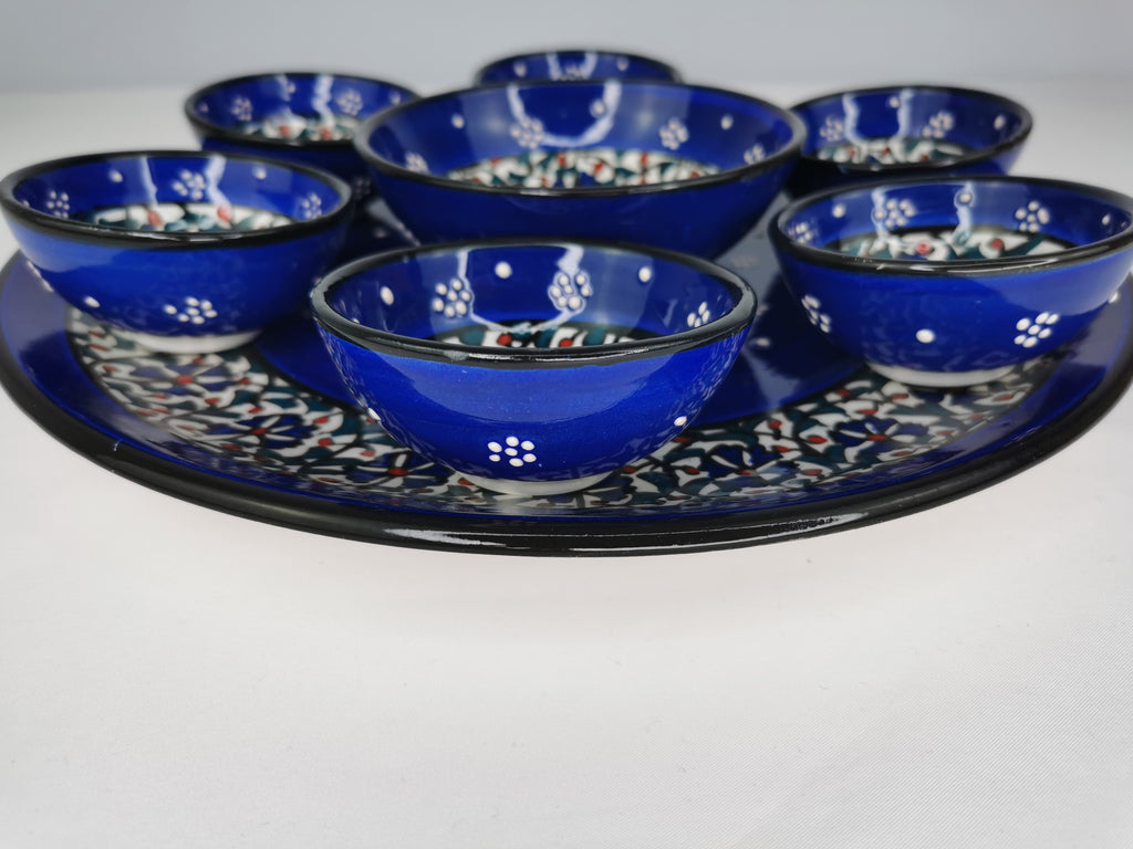 Handmade Turkish Breakfast Set, Decorative Bowl Set, Blue Ceramic Set ...